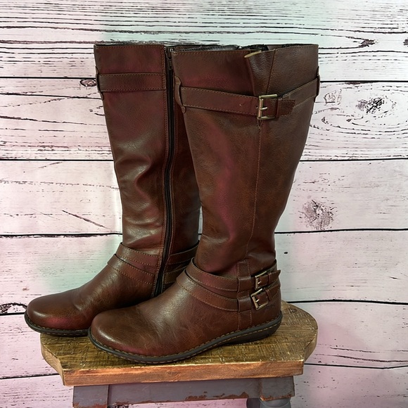 b.o.c. | Shoes | Boc Linosa Riding Boot Vegan Brown Leather Size 8 ...